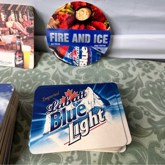 Labatt Blue Beer | Other | 7 Labatt Blue Labatt Blue Light Bar Coasters ...